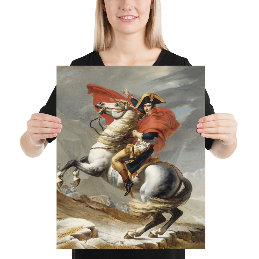 Napoleon Crossing the Alps by Jacques Louis David – Poster – Western ...